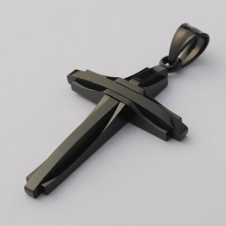 Punk-Male-Cross-Pendants-Stainless-Steel-Color-Gold-Black-Jesus-Cross ...