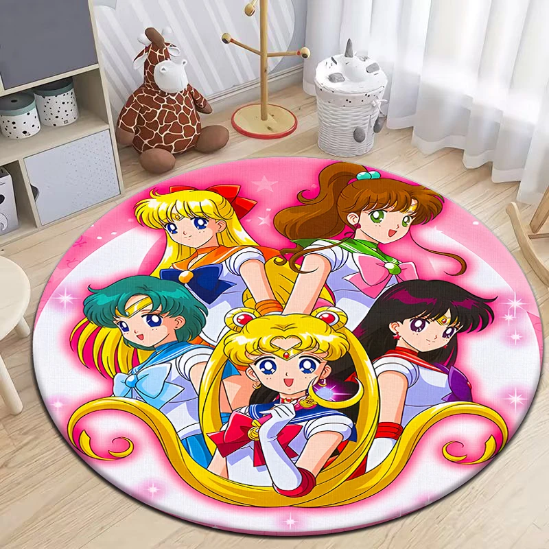 Sailor-Moon-HD-Printed-Cartoon-Round-Carpet-for-kids-Living-Room-Rugs ...