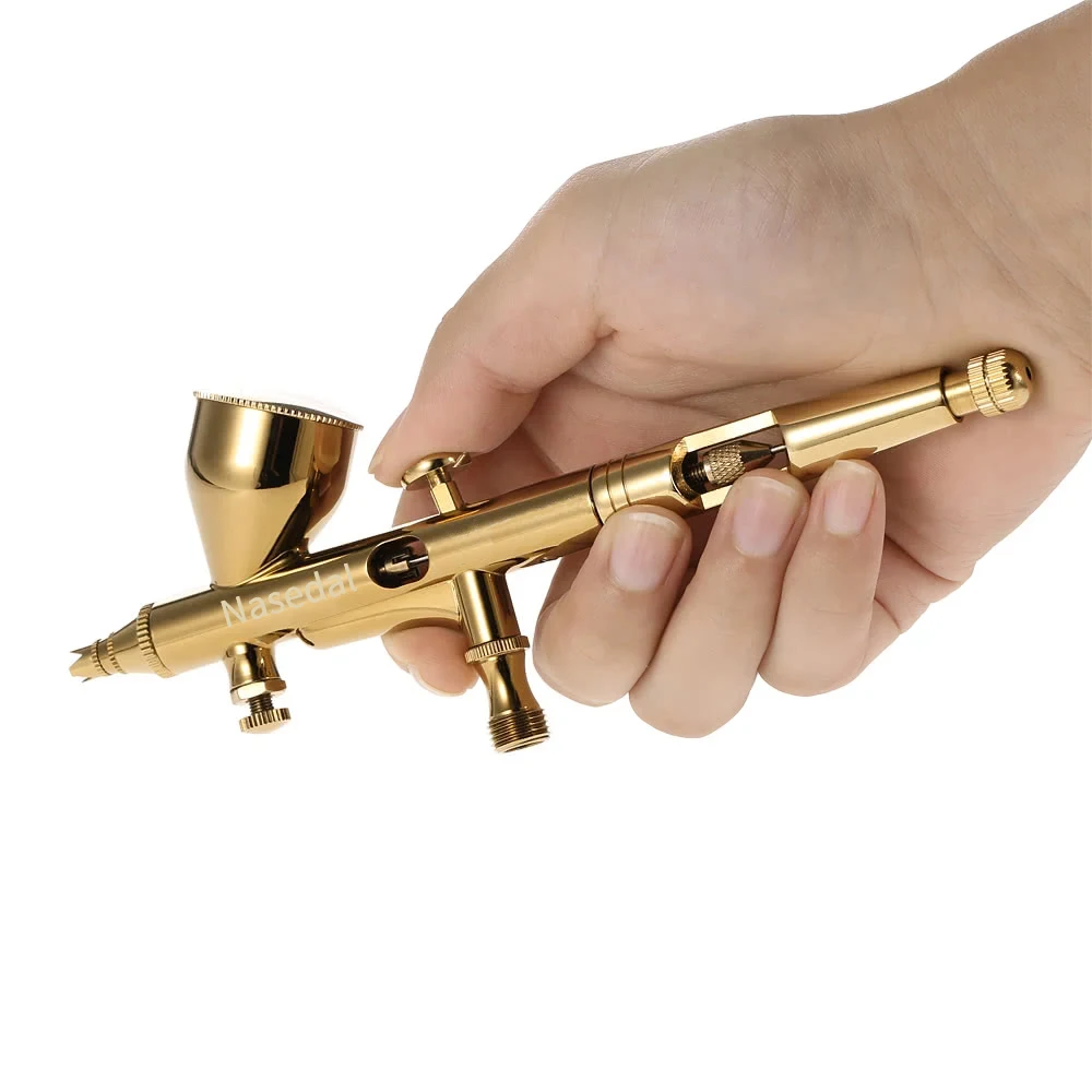 Nasedal Gravitációs Kettős Akció Mini 9Cc Airbrush Arany Festék Köröm ...