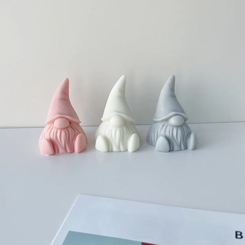 Faceless-Santa-Claus-Silicone-Candle-Mold-DIY-Christmas-Dwarf-Snowman ...