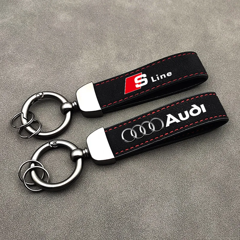 With-Car-Logo-Key-Accessories-Man-Suede-Keychain-Keyring-For-Audi-A7-A3 ...