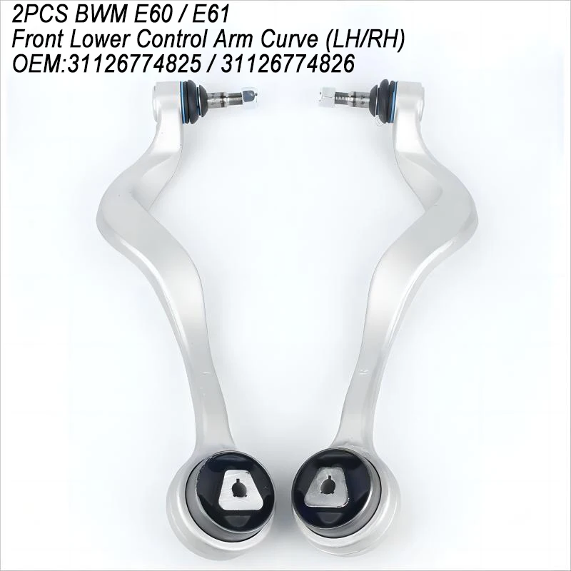2PCS-Front-Lower-Control-Arm-Curve-For-BMW-5-Serie-E60-E61-520d-520i ...