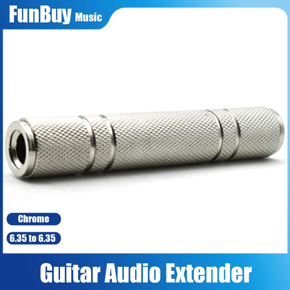Guitar Audio Cable Extender Connector 1/4" 6.35mm Jack 6.35 to 6.35mm ...
