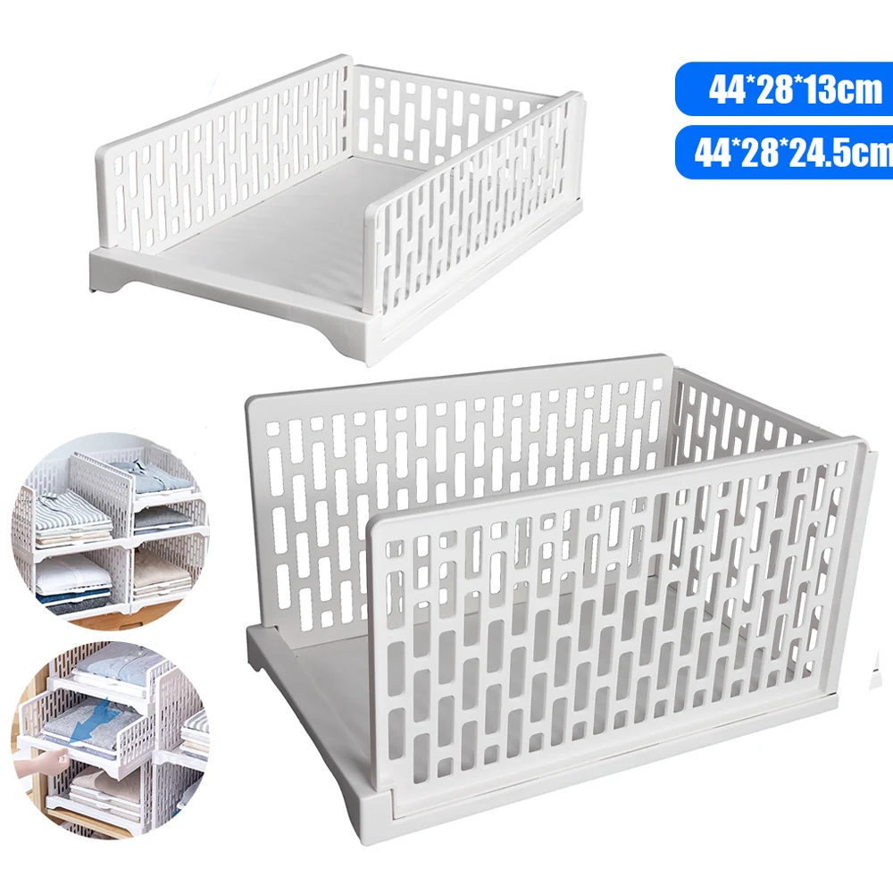Stackable-Wardrobe-Storage-Rack-Storage-Basket-Clothes-Layered ...