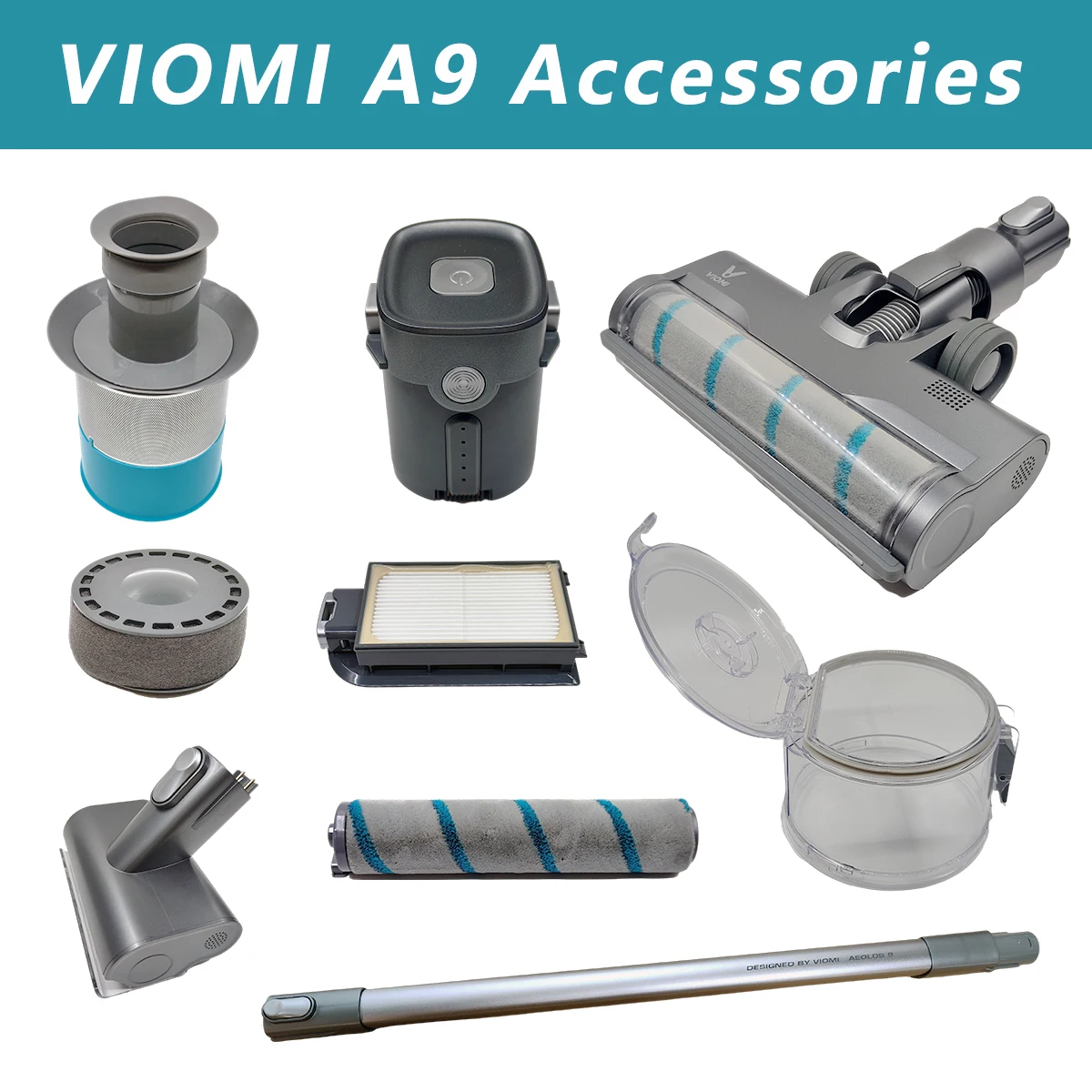 Original VIOMI A9 vacuum Cleaner roller brush HEPA filter battery ...
