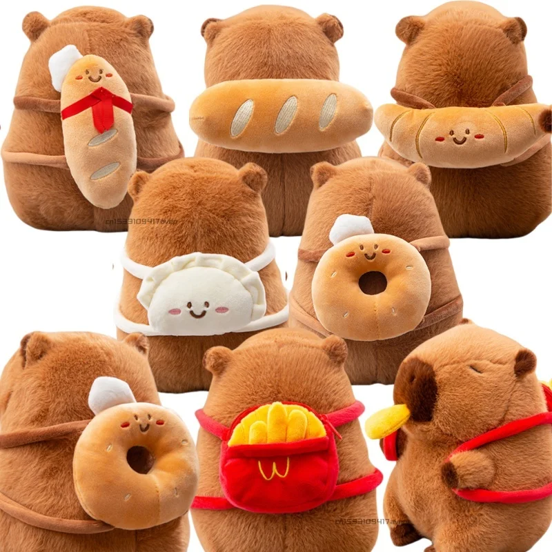 New Capybara Plush Toy Design Stuffed Baguette Doughnut Croissant ...