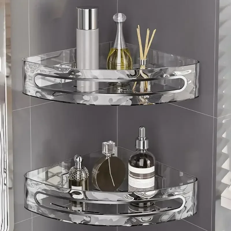 4Pcs-Corner-Shower-Storage-Wall-Mounted-Shower-Shelves-Drill-Free-Water ...