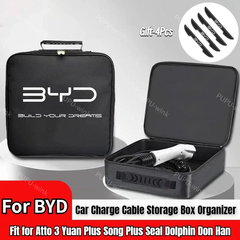 Car Charge Cable Storage Box Organizer Accessories for BYD Atto 3 Yuan ...