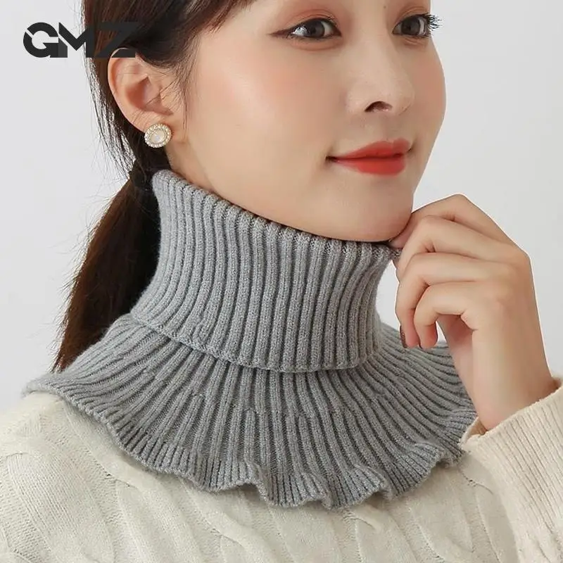 Elastic-Knitted-Neck-Collars-Knitted-Wool-False-Collar-Neck-Scarf-Solid-Color-Woolen-Collars ...