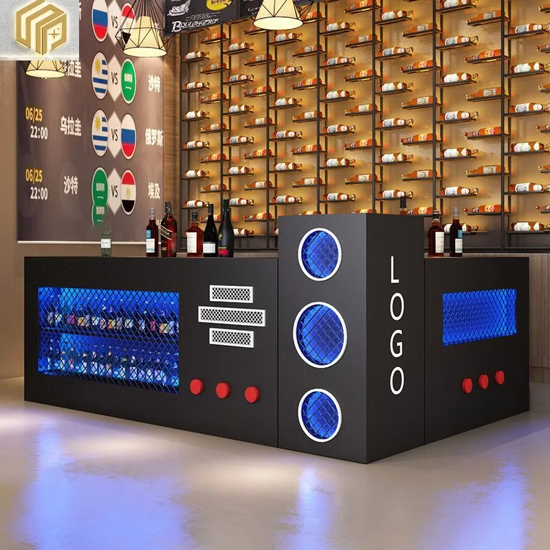 Retro-Industrial-Style-Bar-Counter-Cashier-Iron-Art-Music-Bar-Counter ...