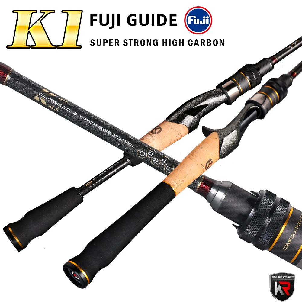 Kyorim High Carbon Spinning Distance Throwing Rod 2 Section FUJI Guide ...