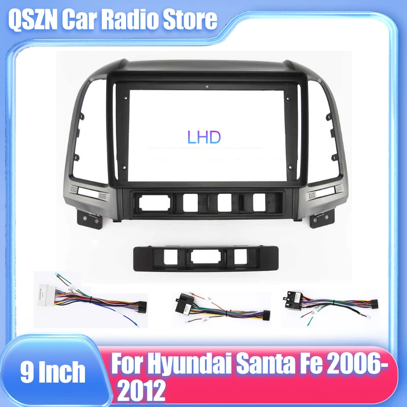 9-inch-Car-Radio-Frame-Fascia-For-Hyundai-Santa-Fe-2-2006-2012-DVD-Trim ...