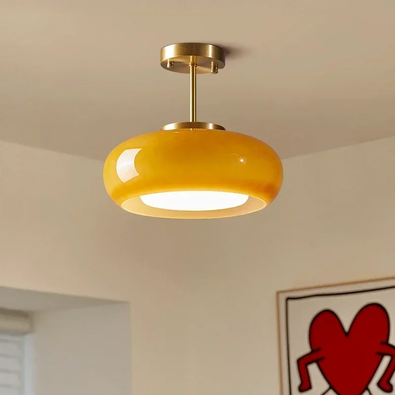 Luzes-modernas-do-pendente-do-LED-do-vidro-amarelo-L-mpadas-penduradas ...
