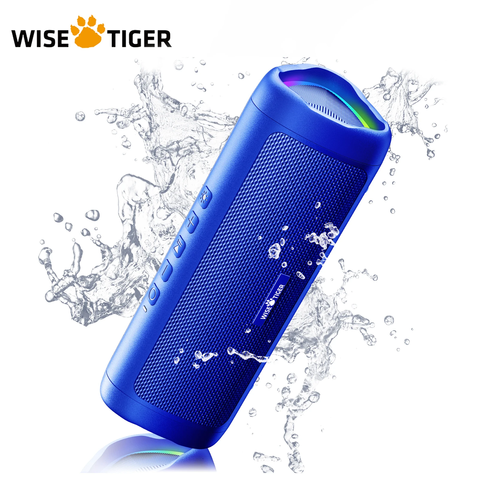 WISETIGER-Alto-falante-Bluetooth-port-til-ao-ar-livre-sem-fio-Luz-RGB ...