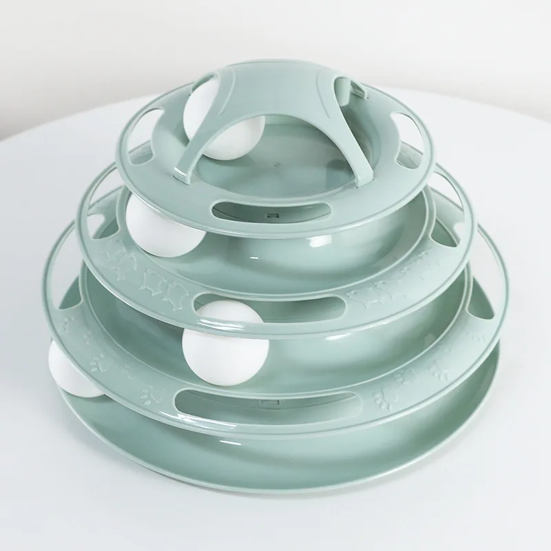 3-4-Four-Layer-Cat-Turntable-Toy-Cat-Self-High-Amusement-Plate-Toy-Ball ...