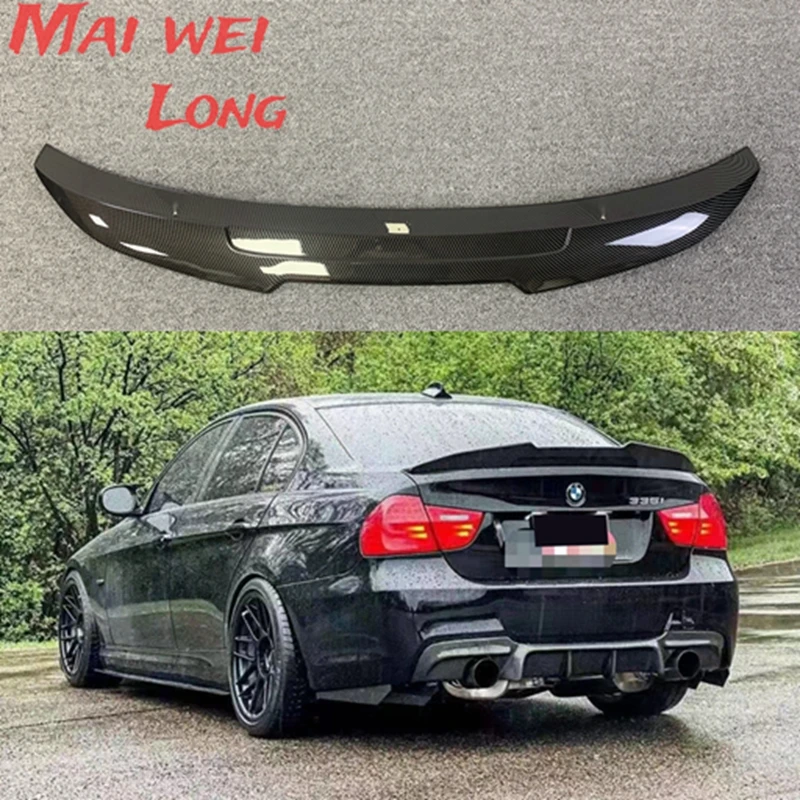 Black-Carbon-Fiber-Look-E90-Car-Rear-Trunk-Lip-Spoiler-Wing-Lip-PSM ...