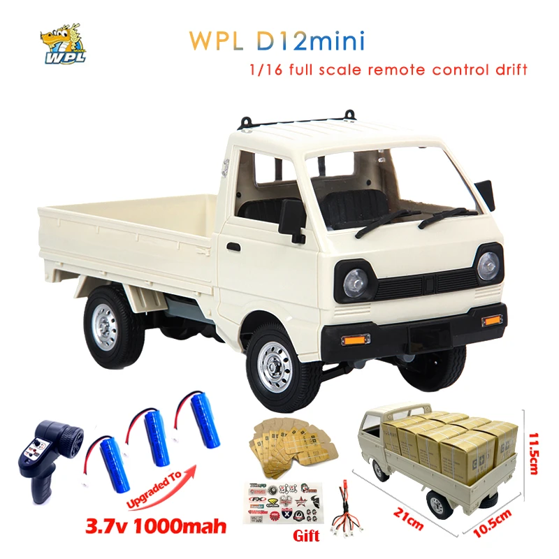 Wpl D12 Mini 1:16 Rc Car 2.4g Remote Control Simulation Drift Climbing ...