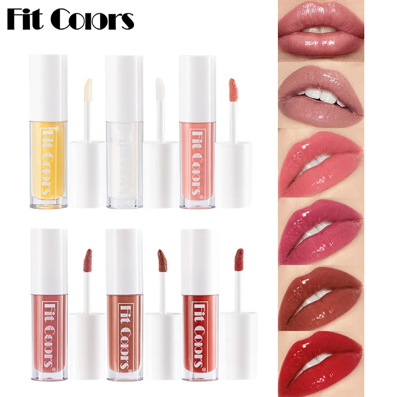 Fit Colors 6 color Lip Gloss Lip Balm Tinted Lip Oil Moisturizing ...