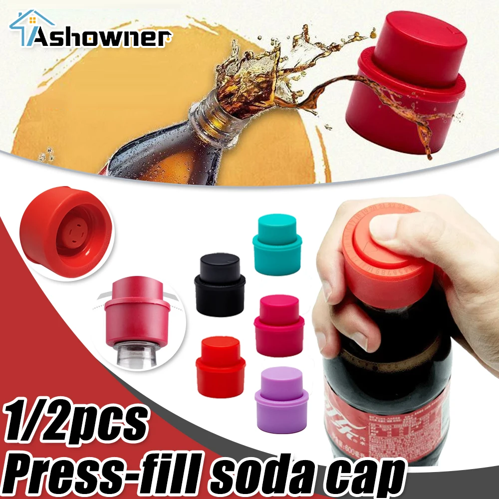 1-2Pcs-Soda-Bottle-Stopper-Inflatable-Airtight-Soda-Cap-Frizzy-Drink ...