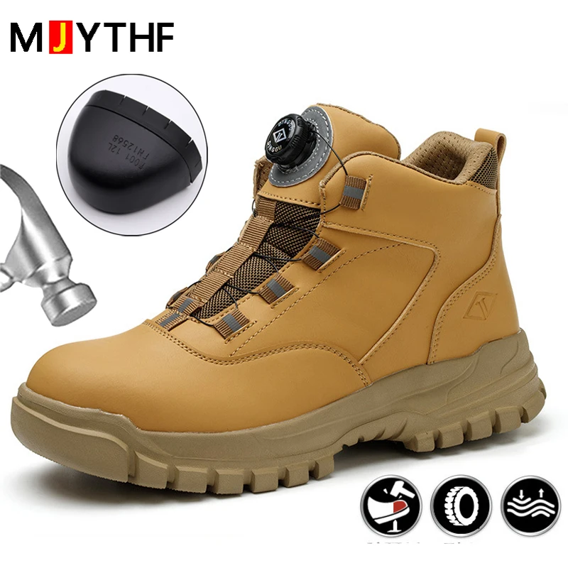 Botas-de-seguridad-con-botones-giratorios-para-hombre-zapatos-de ...