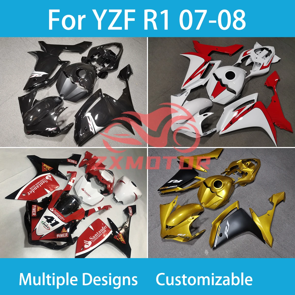 YZF-R-1-07-08-ABS-Fairings-for-Yamaha-YZF-R1-2007-2008-Motorcycle ...