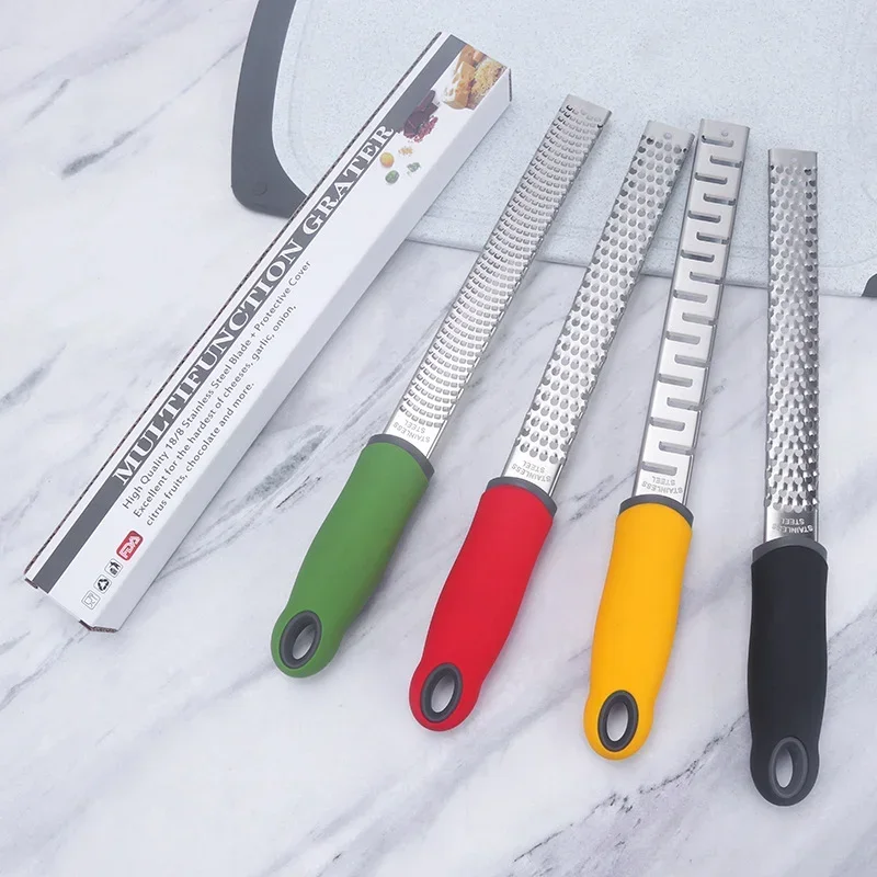 Stainless-Steel-Lemon-Zester-Cheese-and-Spice-Grater-Bonus-Brush-Nutmeg ...