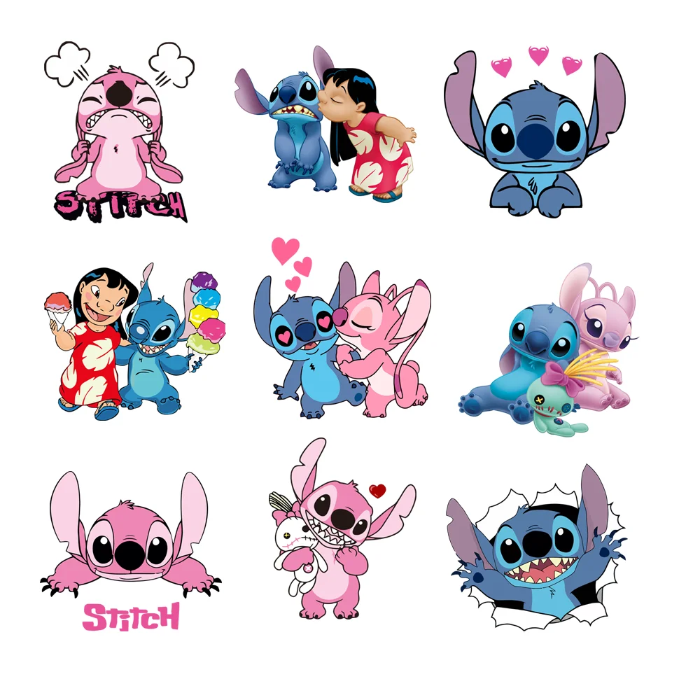 Free-Shipping-Disney-Stitch-Cute-Thermo-Stickers-Iron-On-Transfers-For ...