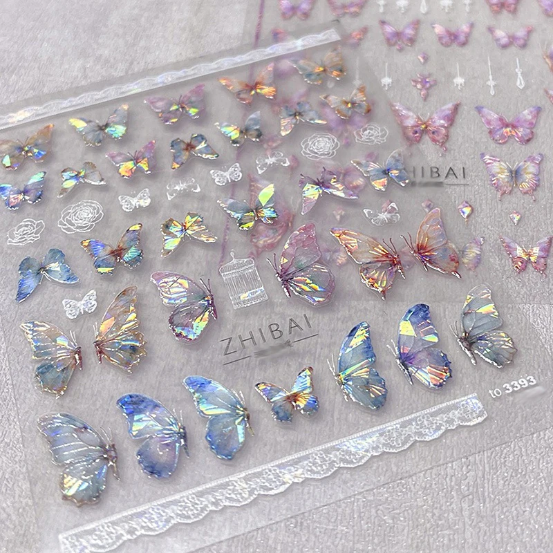 5D-Aurora-Brushing-Butterfly-Dream-Fairy-Pink-Butterfly-Nail-Sticker ...