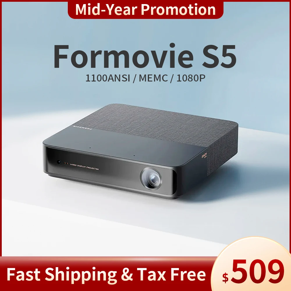 Formovie S5 Projetor Laser Portátil ALPD 1100 ANSI Projetor Inteligente ...