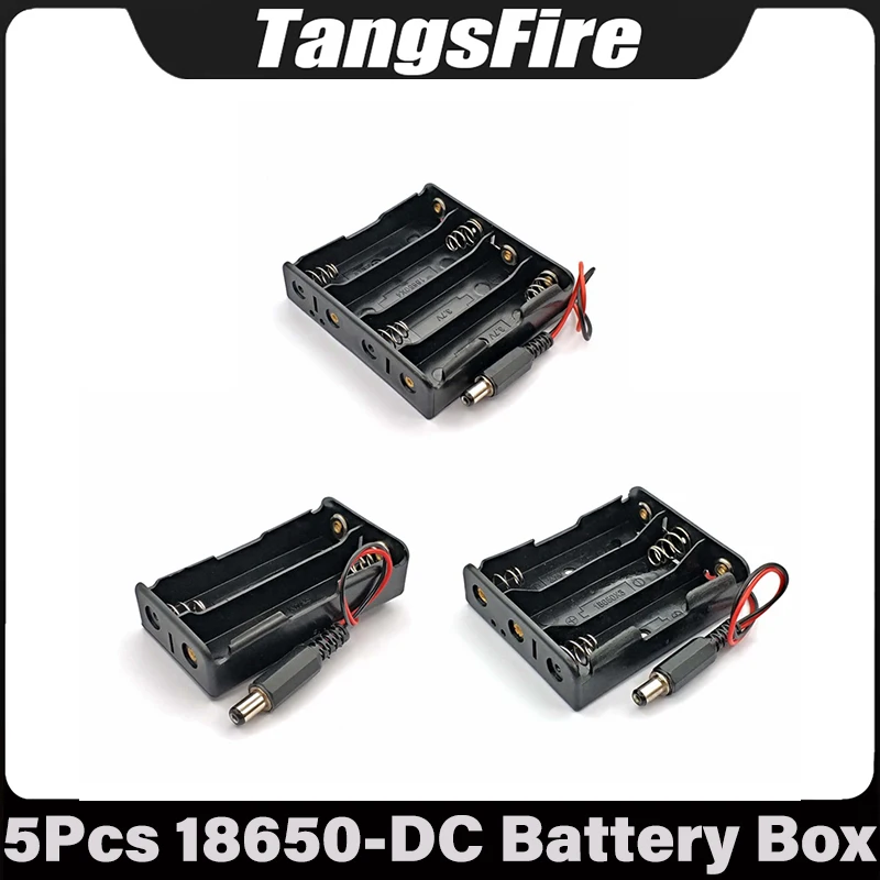 5-Pcs-2-3-4-Slot-18650-DC-Battery-Holder-Black-Plastic-3-7V-18650 ...