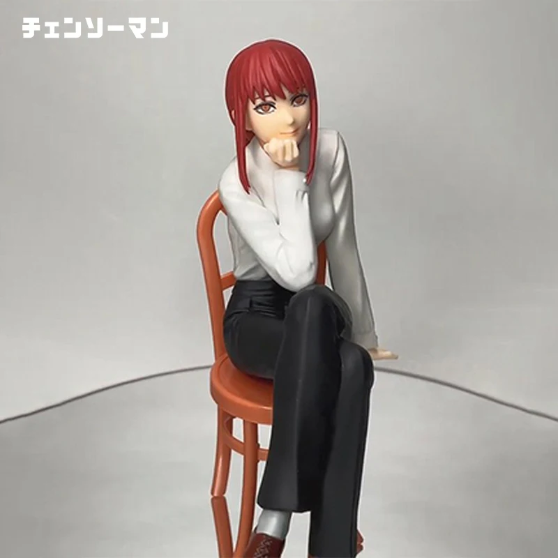 14cm Chainsaw Man Makima Anime Figure Pvc Model Statue Sitting Chair ...