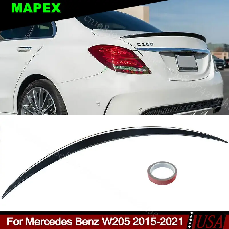 Fit 2015-2021 Mercedes C Class W205 C300 Sedan Gloss Black Trunk ...