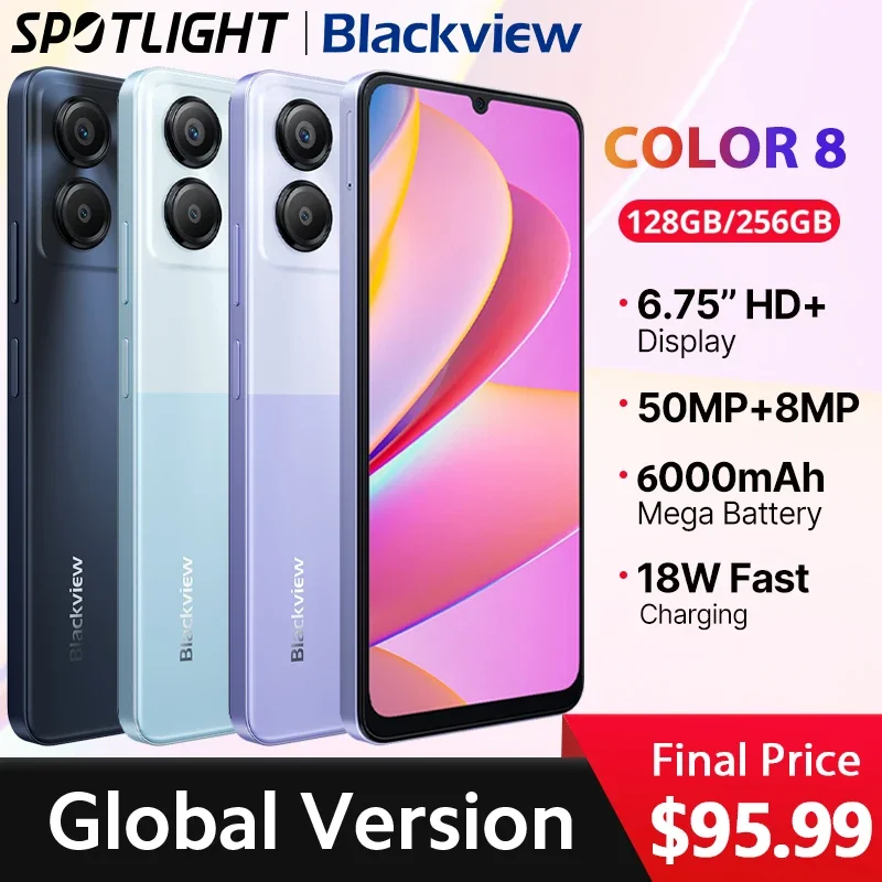 World-Premiere-Blackview-COLOR-8-90Hz-6-75inch-Display-128GB-256GB-50MP ...