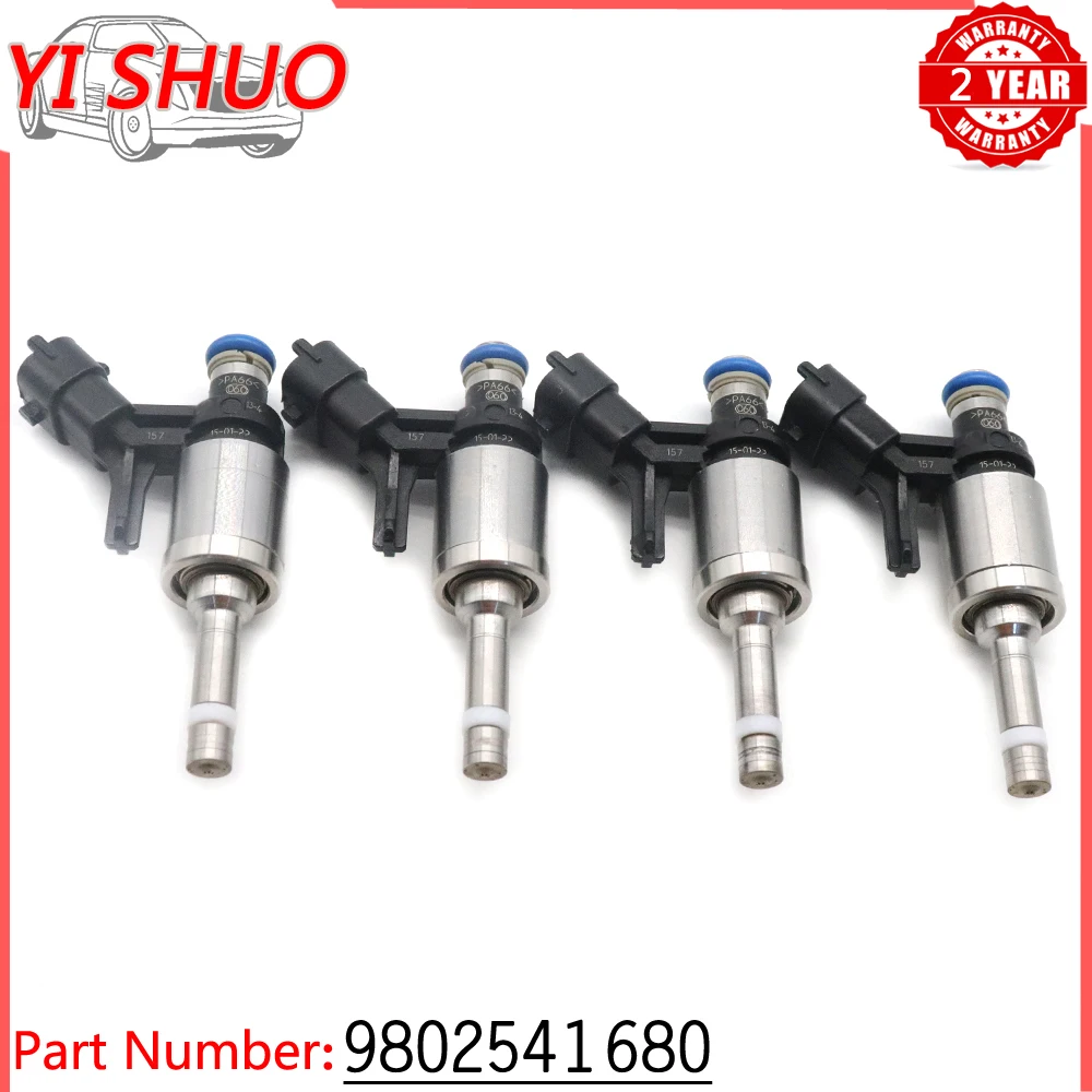 9802541680 4pcs Fuel Injector Nozzle Fit For Peugeot 308 408 508 ...