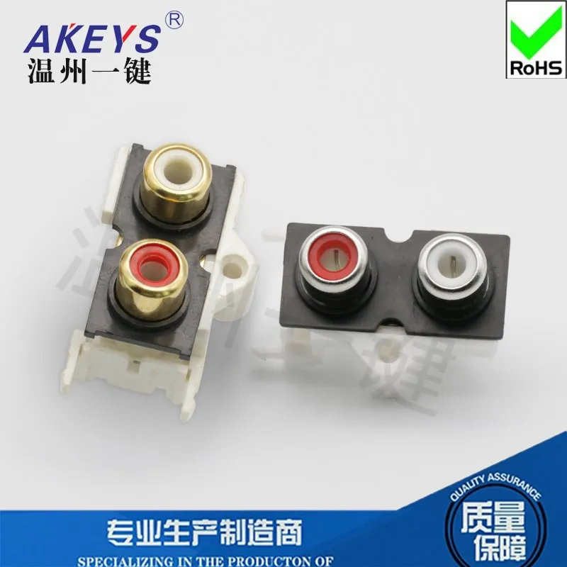 AV-Two-Hole-Core-Socket-3-Pin-RCA-Seat-PCB-Welding-Audio-Video-Lotus ...