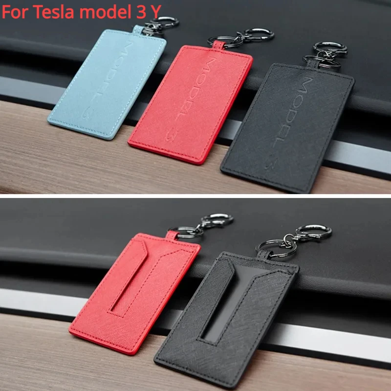 For-Tesla-Model-3-Y-Card-Case-Keychain-Protector-Cover-Holder-Alloy ...