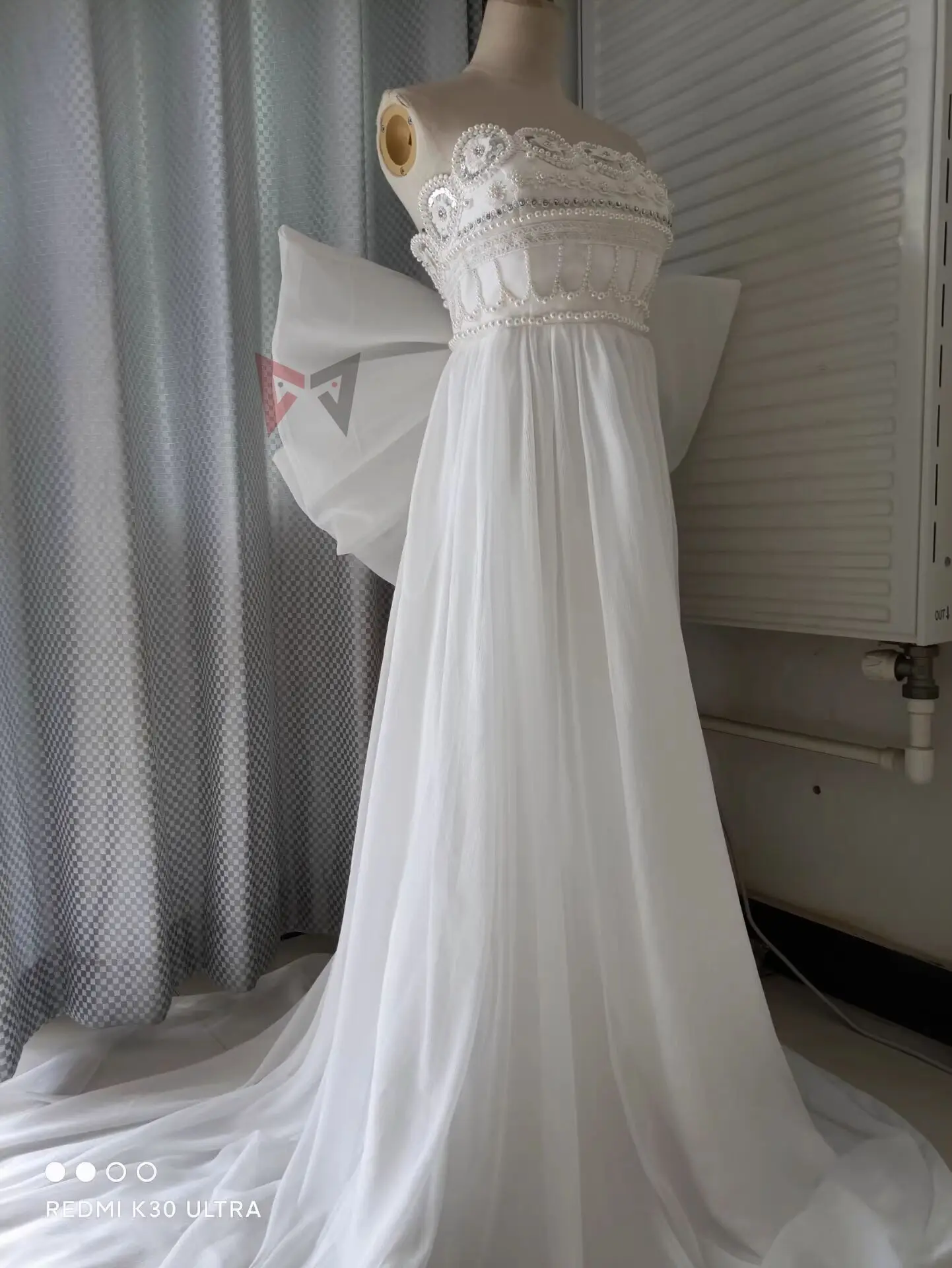 New-Usaging-Princess-Cosplay-Costume-White-Silver-Moon-Dress-Wings-Bow ...