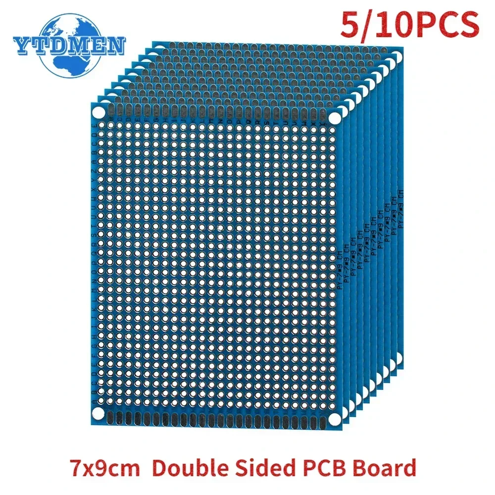 5-10PCS-PCB-Board-Prototype-Board-Blue-7x9cm-Double-Sided-Universal ...