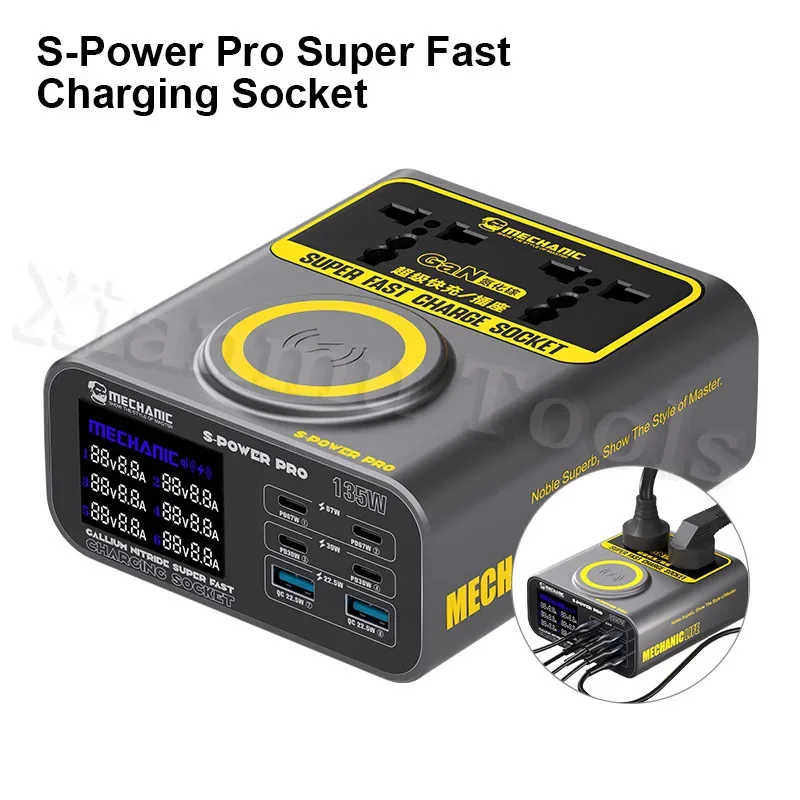 MECHANIC S-POWER PRO Gallium Nitride Super Fast Charging Socket ...