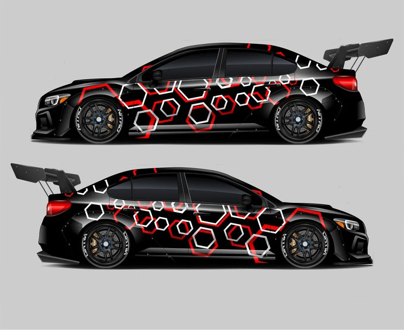 Sticker-Car-Side-Sticker-Honeycomb-Diamond-Hexagon-Style-Matrix ...