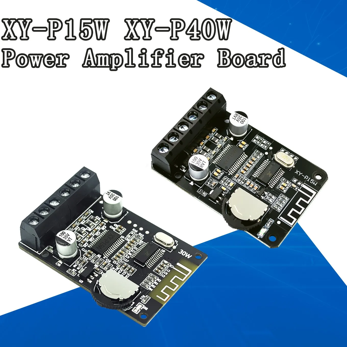 10W/15W/20W/30W/40W Stereo for Bluetooth 5.0 Power Amplifier Board Module 12V/24V High Power ...