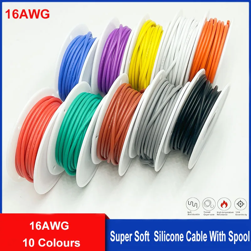 16AWG-Stranded-Cable-Flexible-Soft-Silicone-Ribbon-Wire-High ...