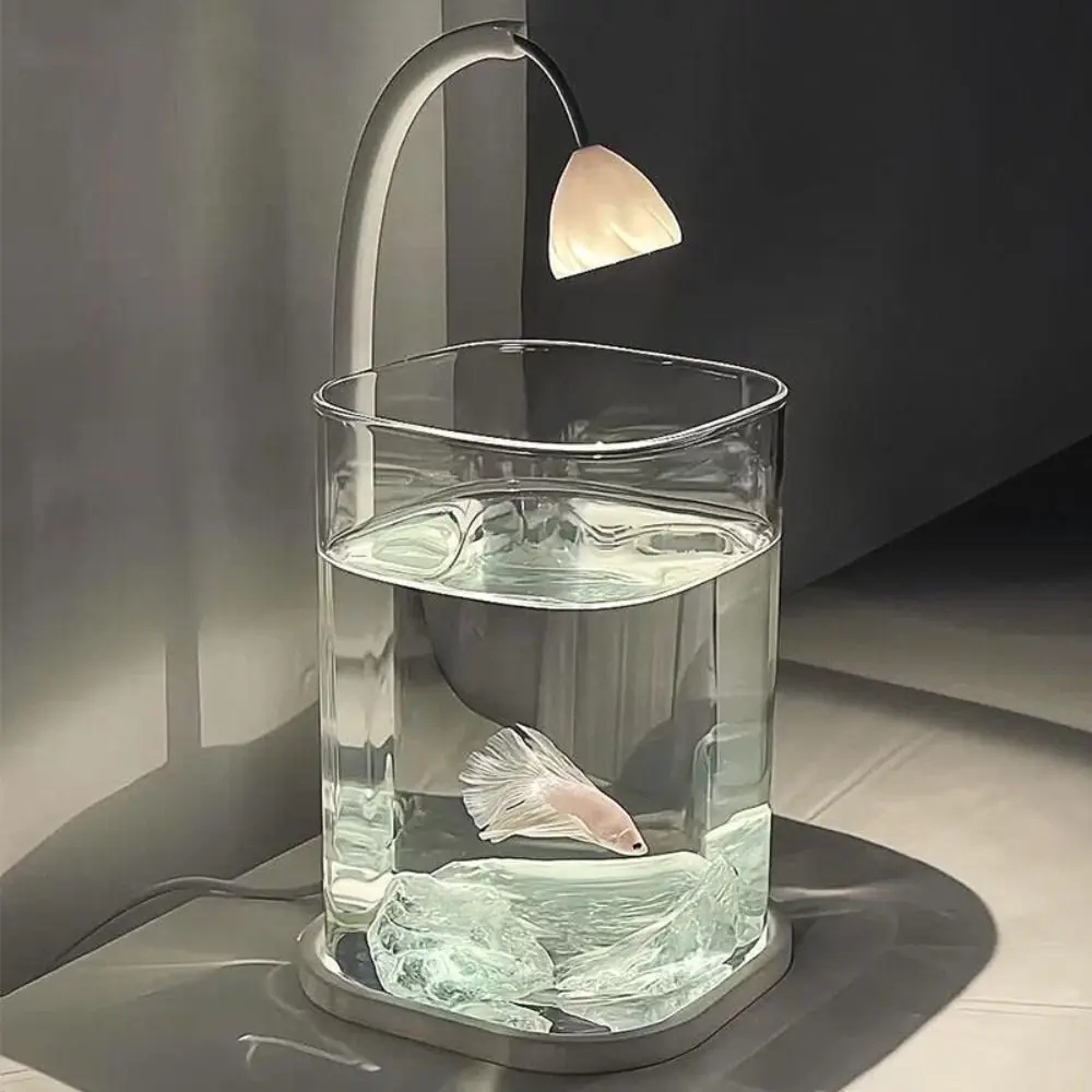 Aquarium Setup High Transparency Acrylic Landscape Fish Tank LED Light ...