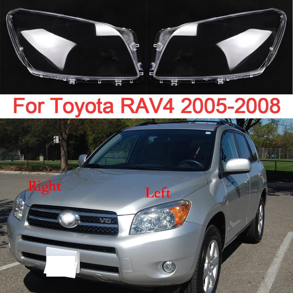 For-Toyota-RAV4-2005-2006-2007-2008-Headlight-Glass-Plastic-Front ...
