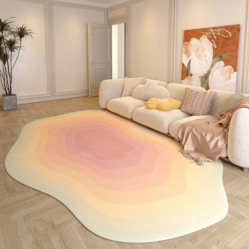 Modern-Luxury-Living-Room-Decoration-Carpet-Irregular-Creamy-Bedroom ...