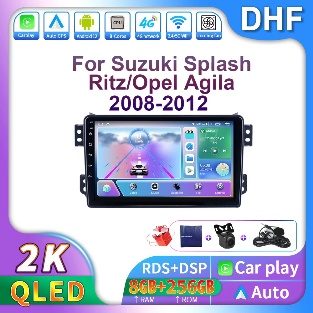DHF-Android-13-Car-Radio-For-SUZUKI-Splash-Ritz-OPEL-Agila-2008-2012 ...