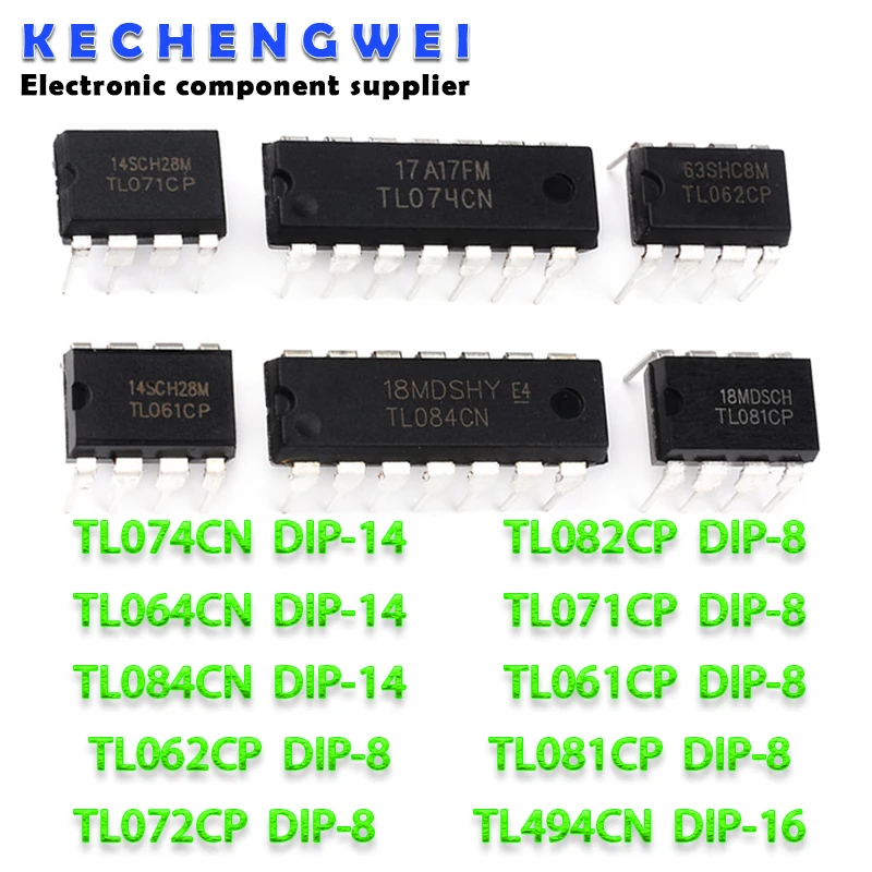10PCS TL074CN TL074 TL064CN TL084CN TL064 TL084 DIP-14 TL062CP TL062 TL071CP TL061CP TL072 ...