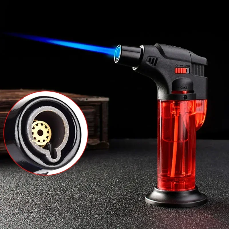 Encendedor-de-llama-de-Gas-butano-cuerpo-transparente-recargable ...