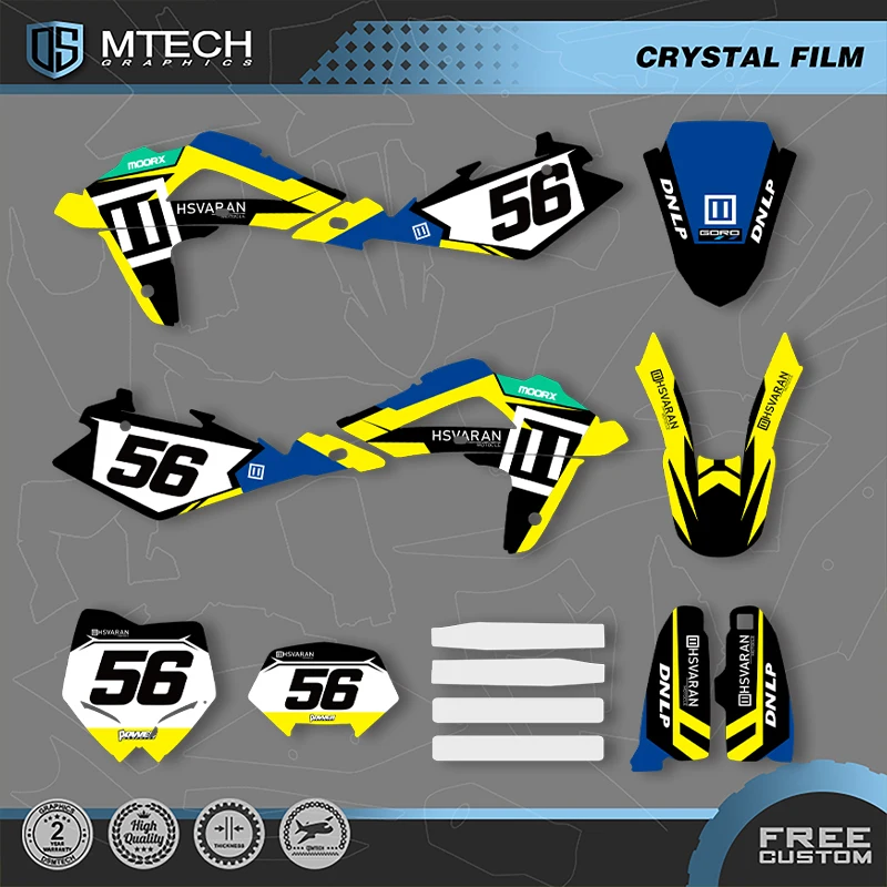 DSMTECH Custom Team Graphics Decals Stickers Kits For Husqvarna TC TE ...