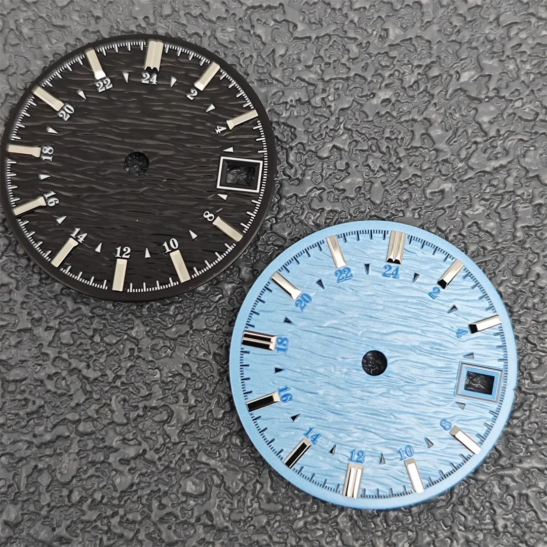 28.5mm Watch Dial Wrinkle Paper Texture Surface Number Inner Circle ...